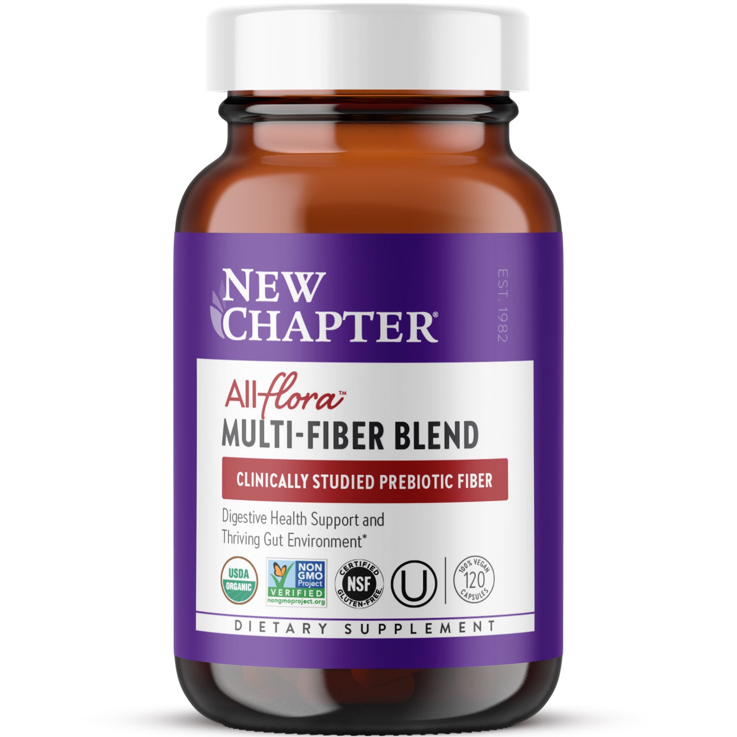 New Chapter All Flora Multi-Fiber Blend - 120 count | Grove Collaborative