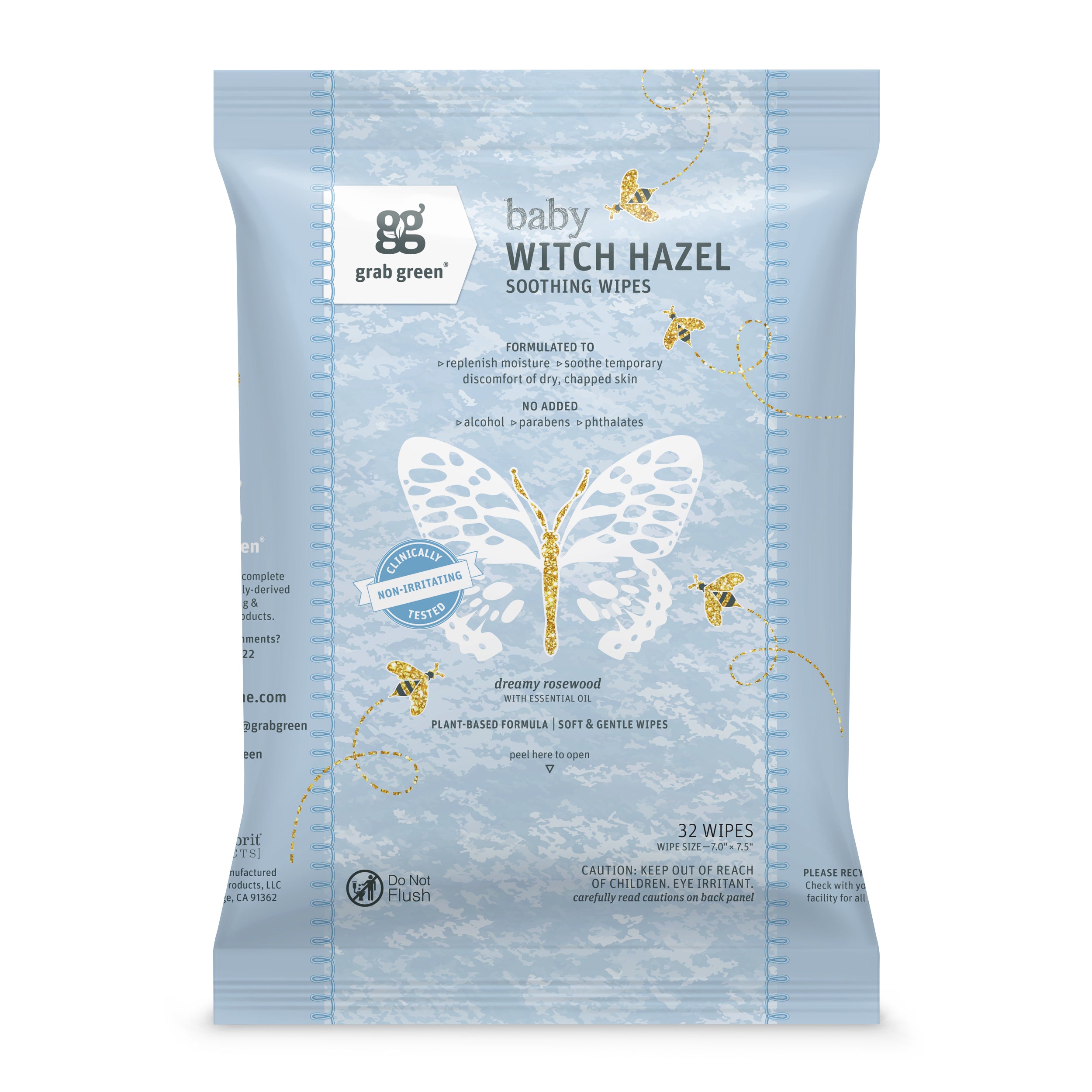 grab green Baby Wipes - Witch Hazel - 1 pack | Grove Collaborative