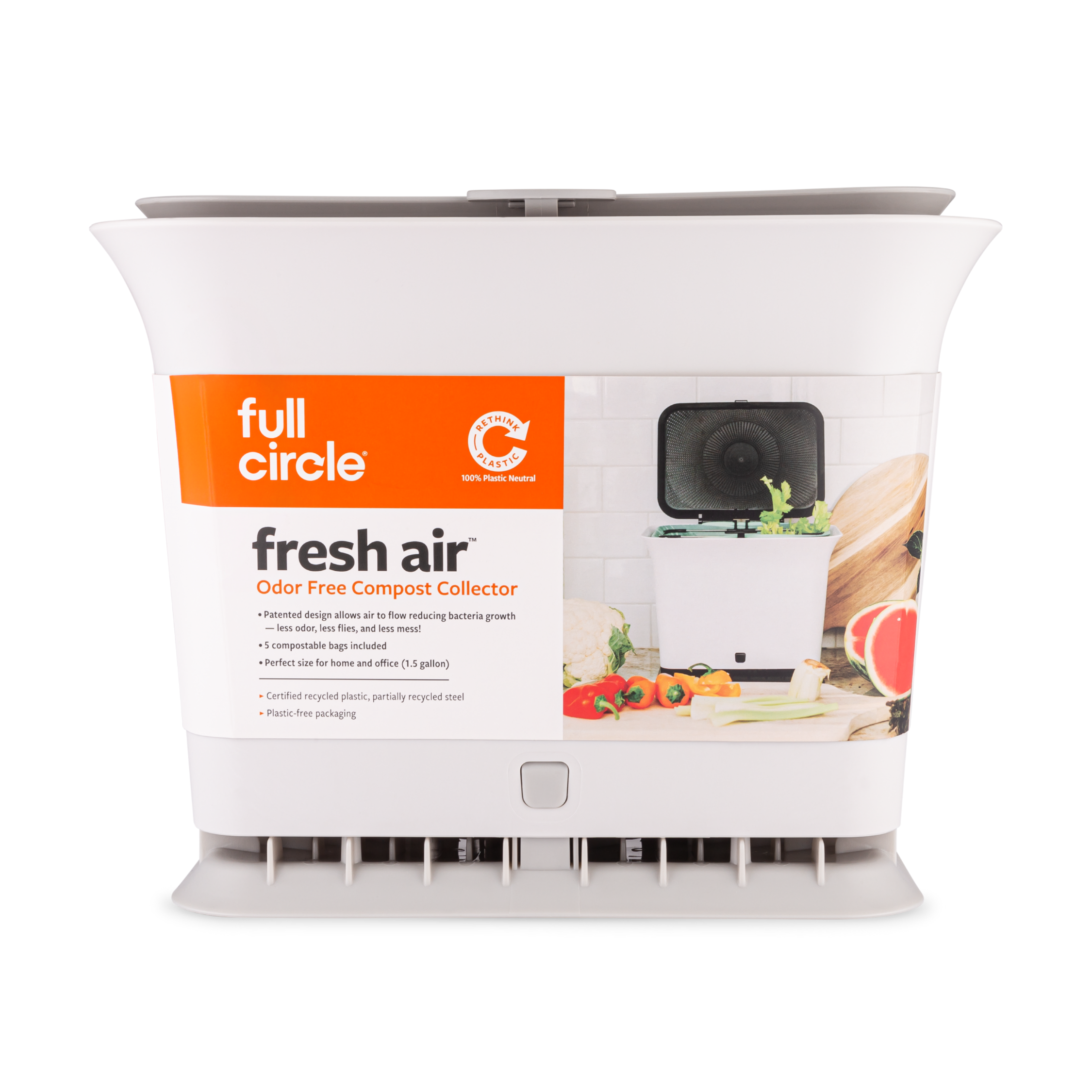 Full Circle Fresh Air Compost Bin - Gray | Grove Collaborative