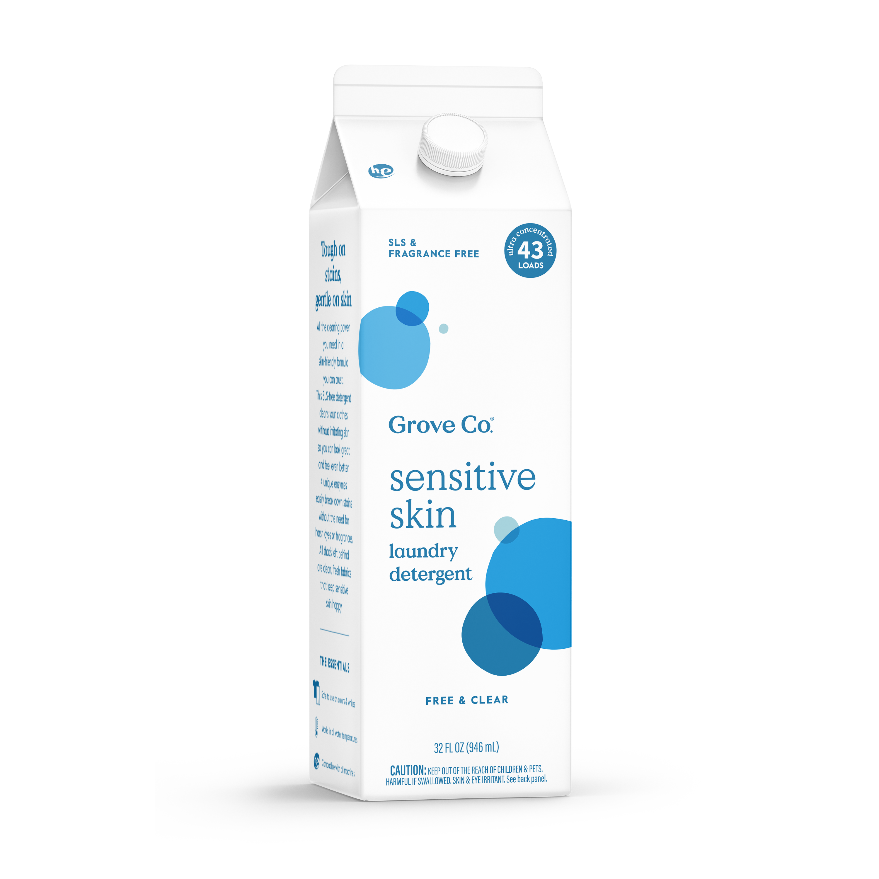 Grove Co. Sensitive Skin Laundry Detergent – No SLS or Synthetic Dye ...