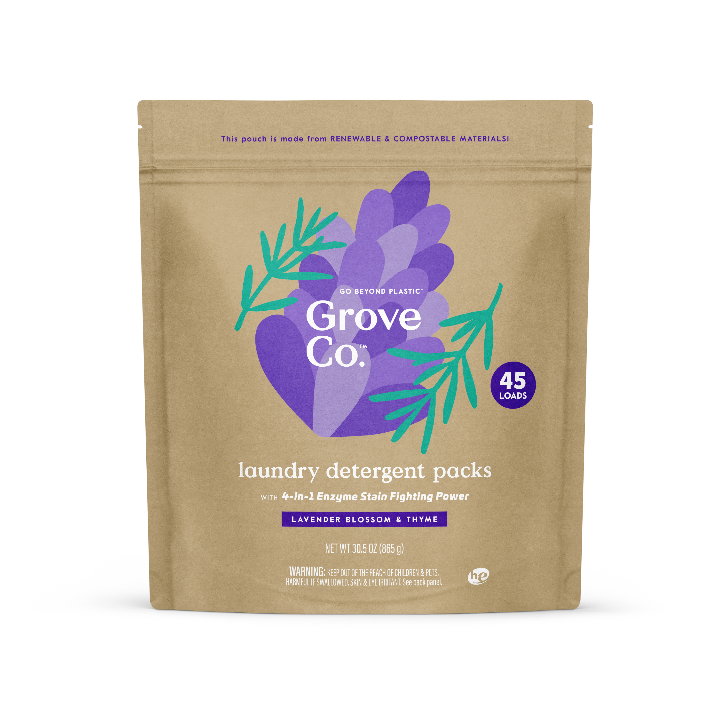 Grove Co. Laundry Detergent Packs – Removes Tough Stains Without Harsh ...