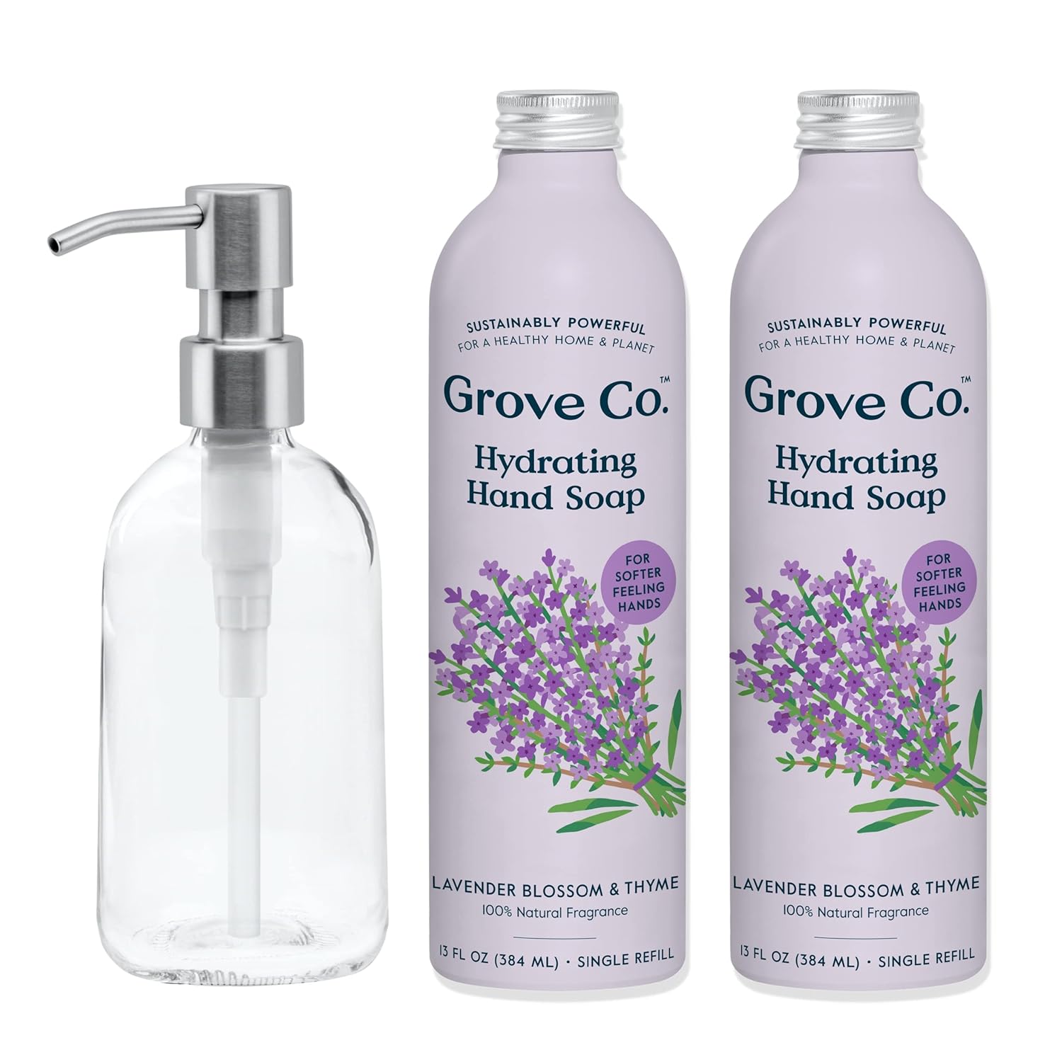 Grove Co. Hand Soap Starter Pack - Lavender Blossom & Thyme | Grove ...