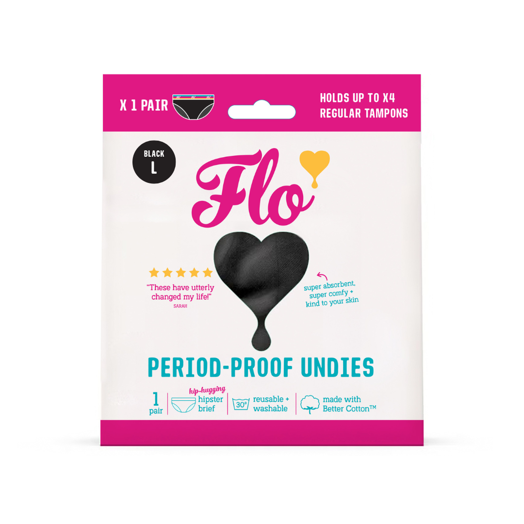 Here We Flo Flo Reusable Cotton Period Underwear - Small | Grove ...