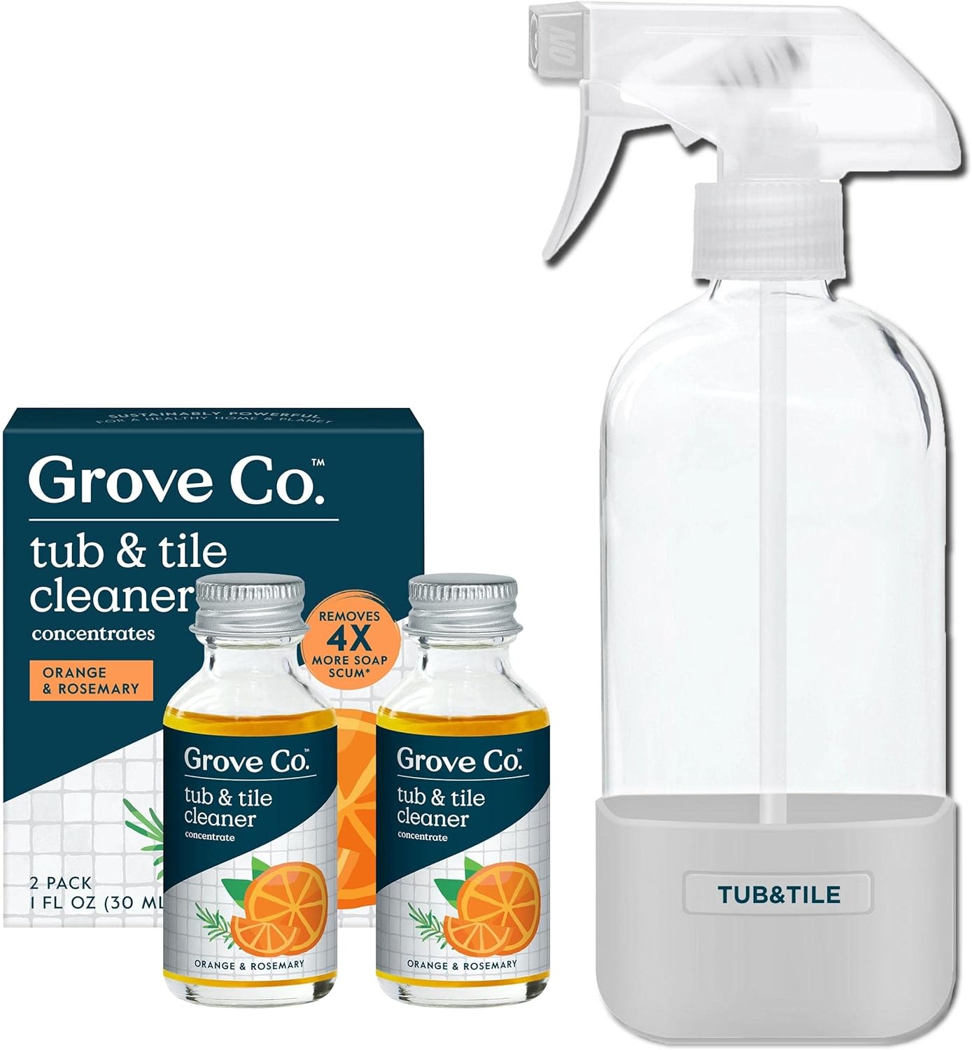 Grove Co. Tub & Tile Cleaner Concentrate Starter Pack- Orange ...