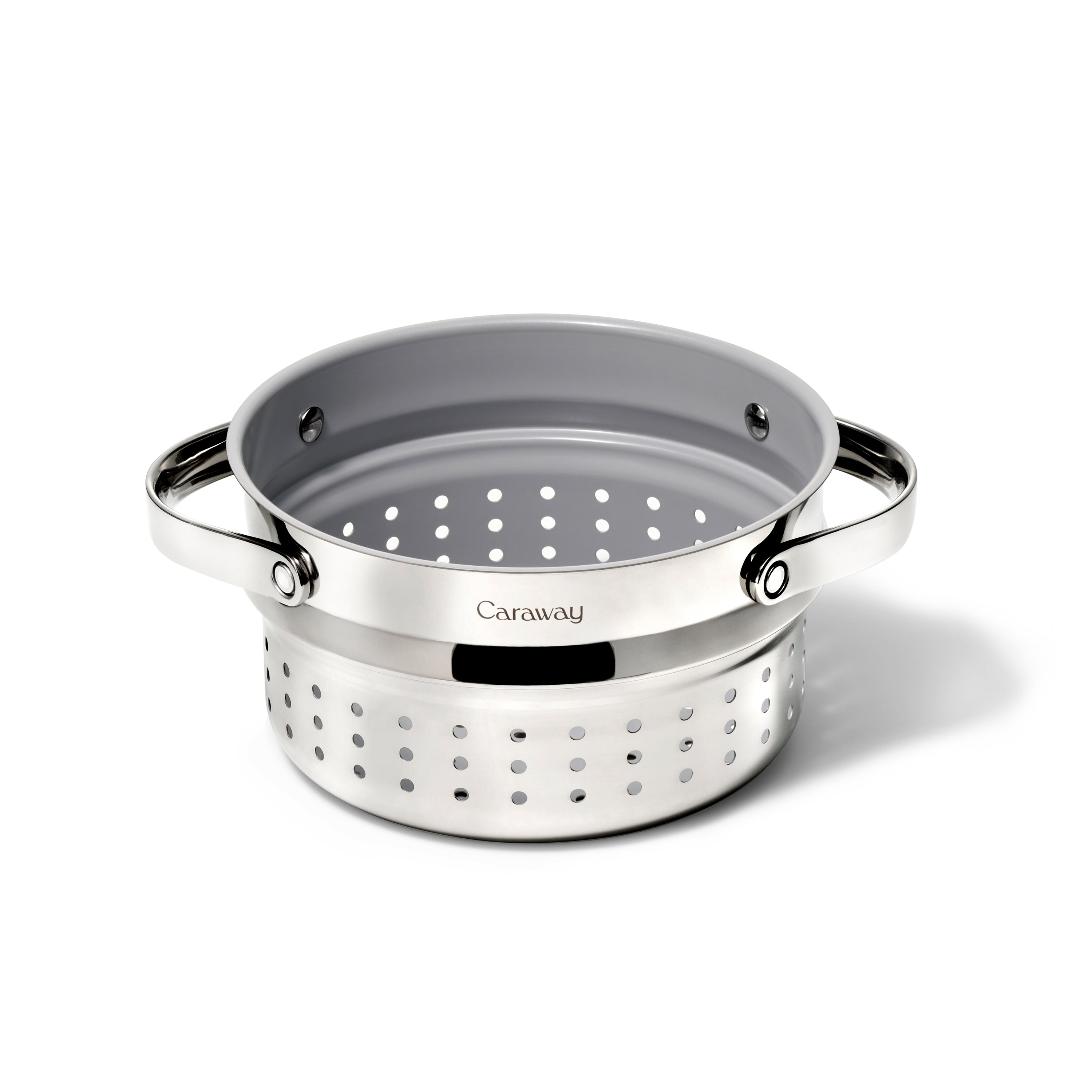 Caraway Stainless Steel Sauce Pan Steamer, 3 qt | Grove Collaborative