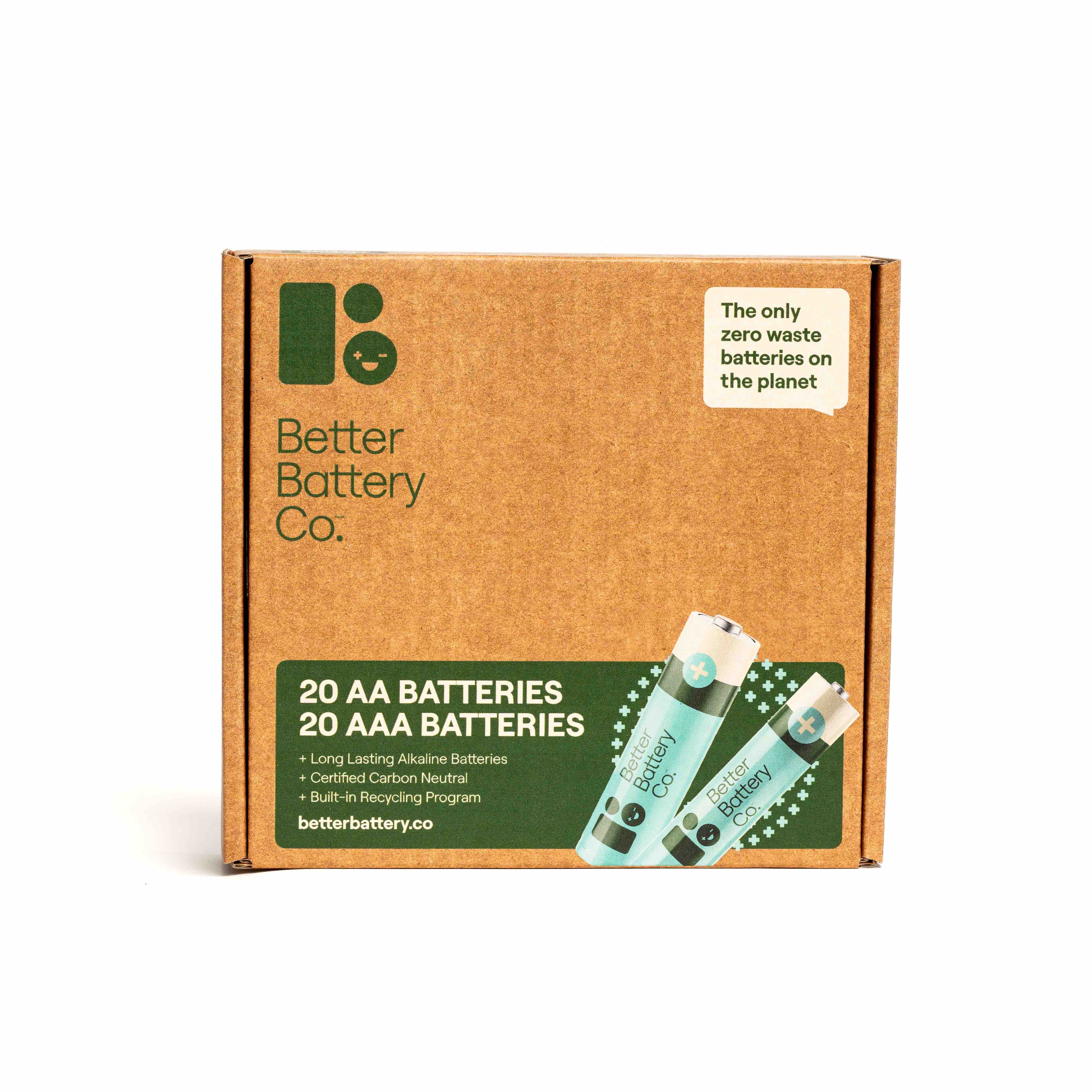 Better Battery Co AA & AAA Battery Combo Kit - Zero-waste, Carbon ...
