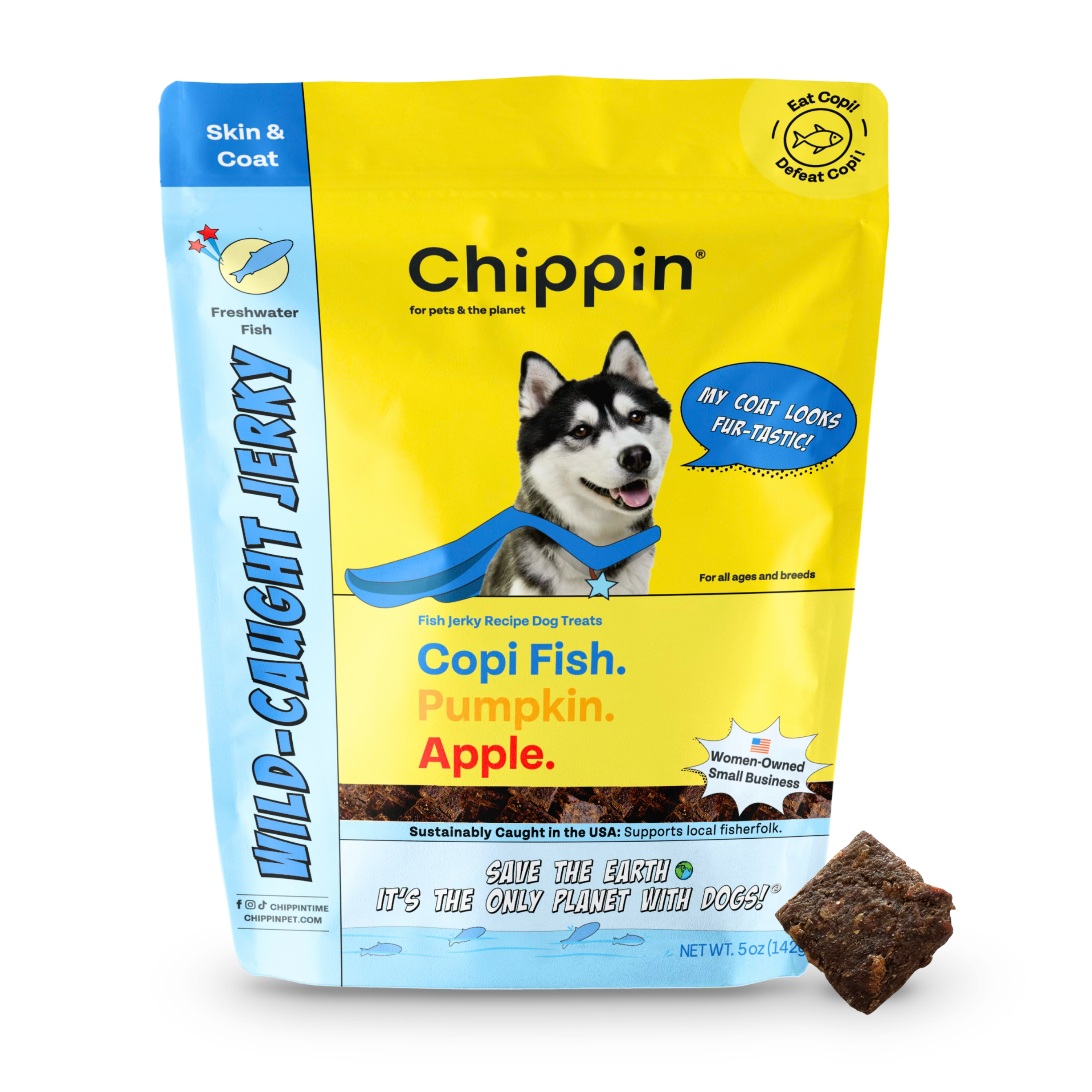 Chippin Wild-Caught Fish & Pumpkin Dog Treats | Grove Collaborative