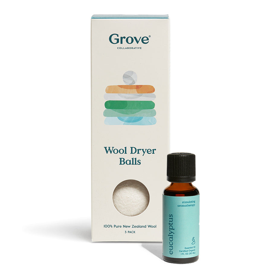 Grove Co. Wool Dryer Balls + Eucalyptus Essential Oil | Grove Collaborative