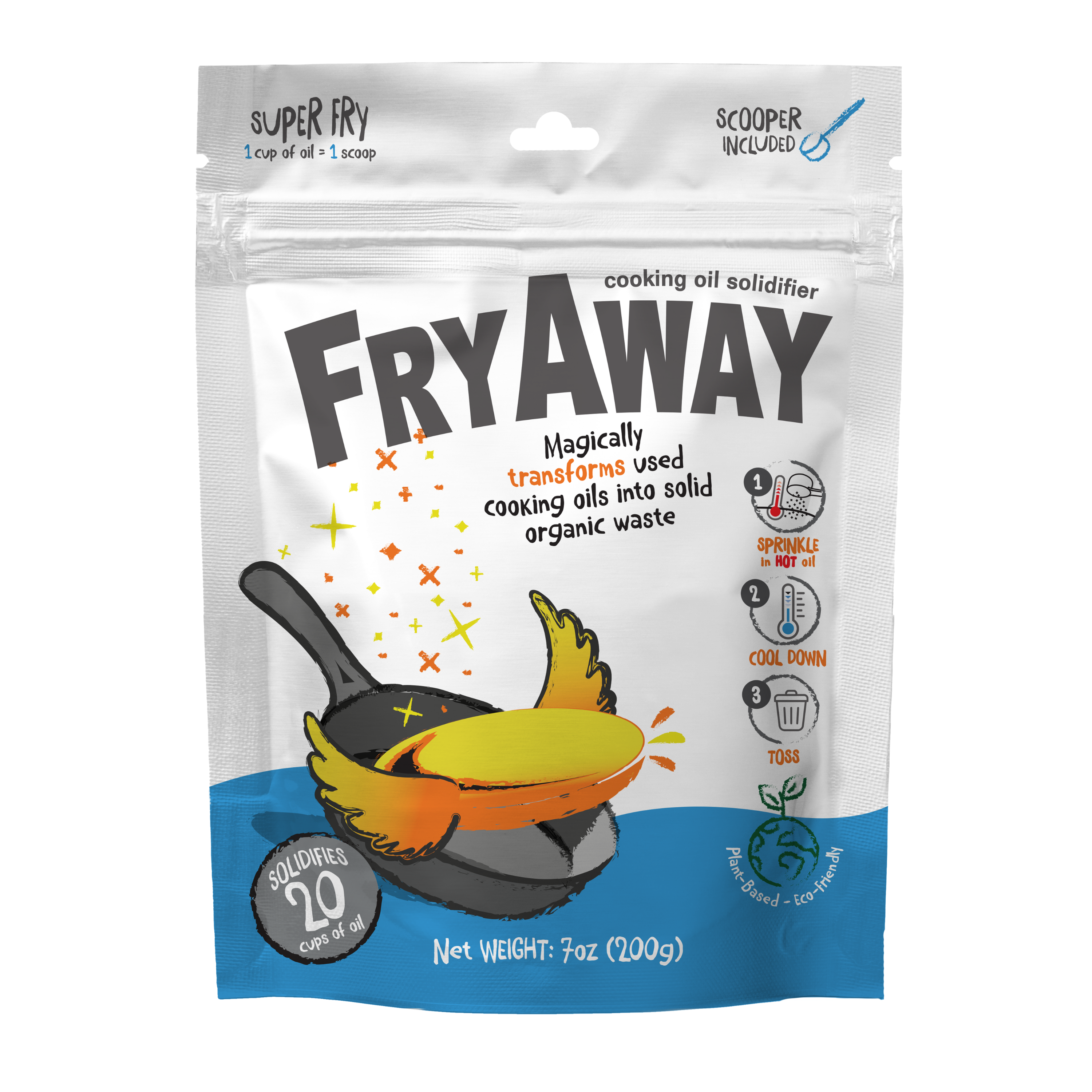 FryAway Super Fry Used Cooking Oil Solidifier Powder | Grove Collaborative